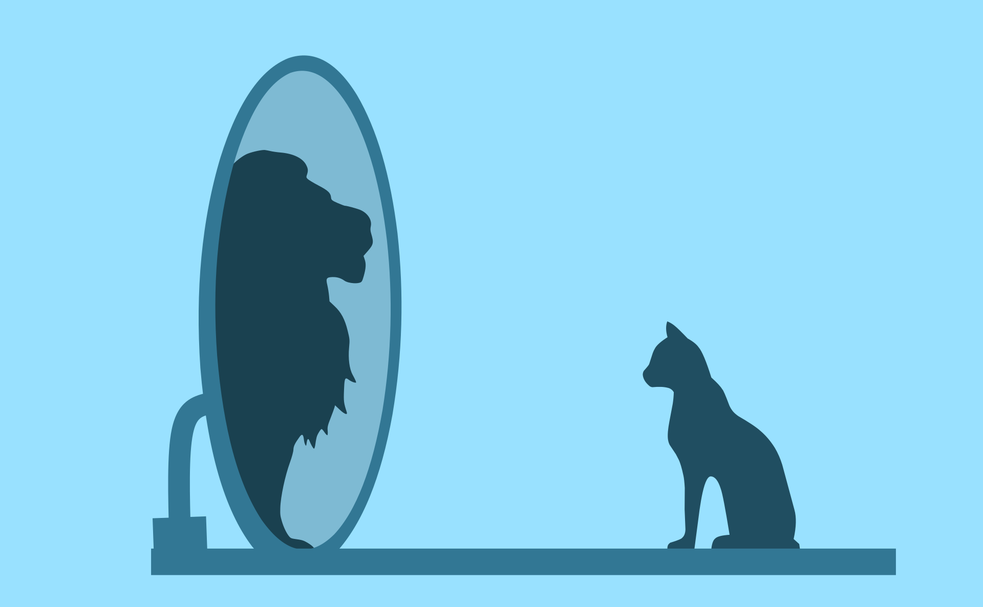 7 Tips From The Self-Confident Cat Who Sees a Lion In The Mirror! – Mad ...